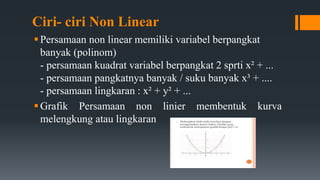 Tugas 1 perbedaan sistem linier dan non linier | PPTX