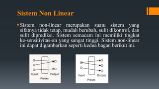Tugas 1 perbedaan sistem linier dan non linier | PPTX