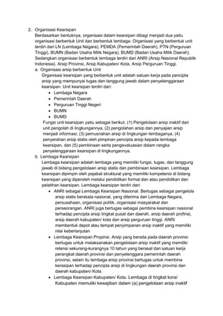 Artikel: Hubungan arsip dan organisasi, serta macam organisasi ...