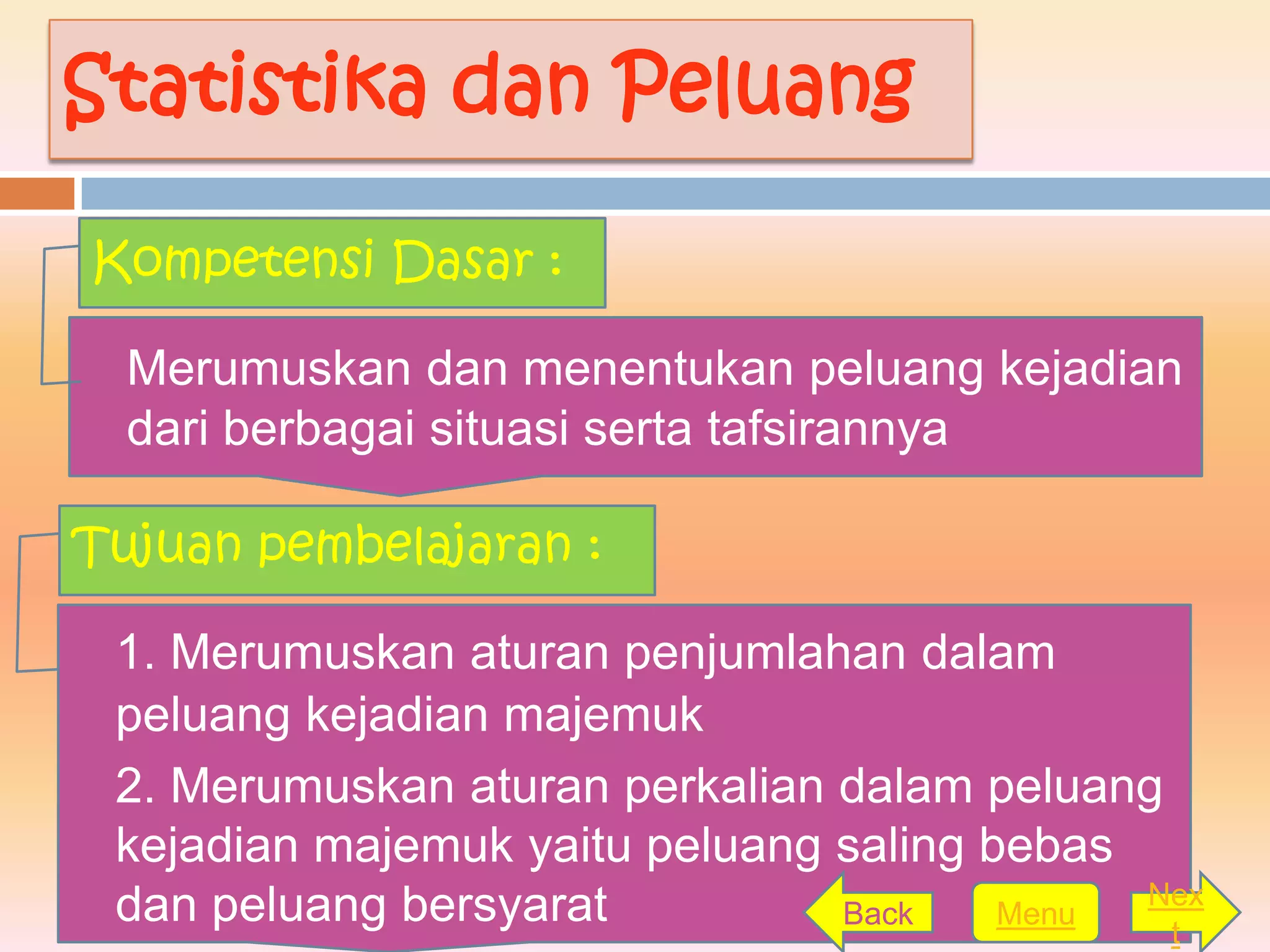 peluang bebas dan bersyarat | PPTX