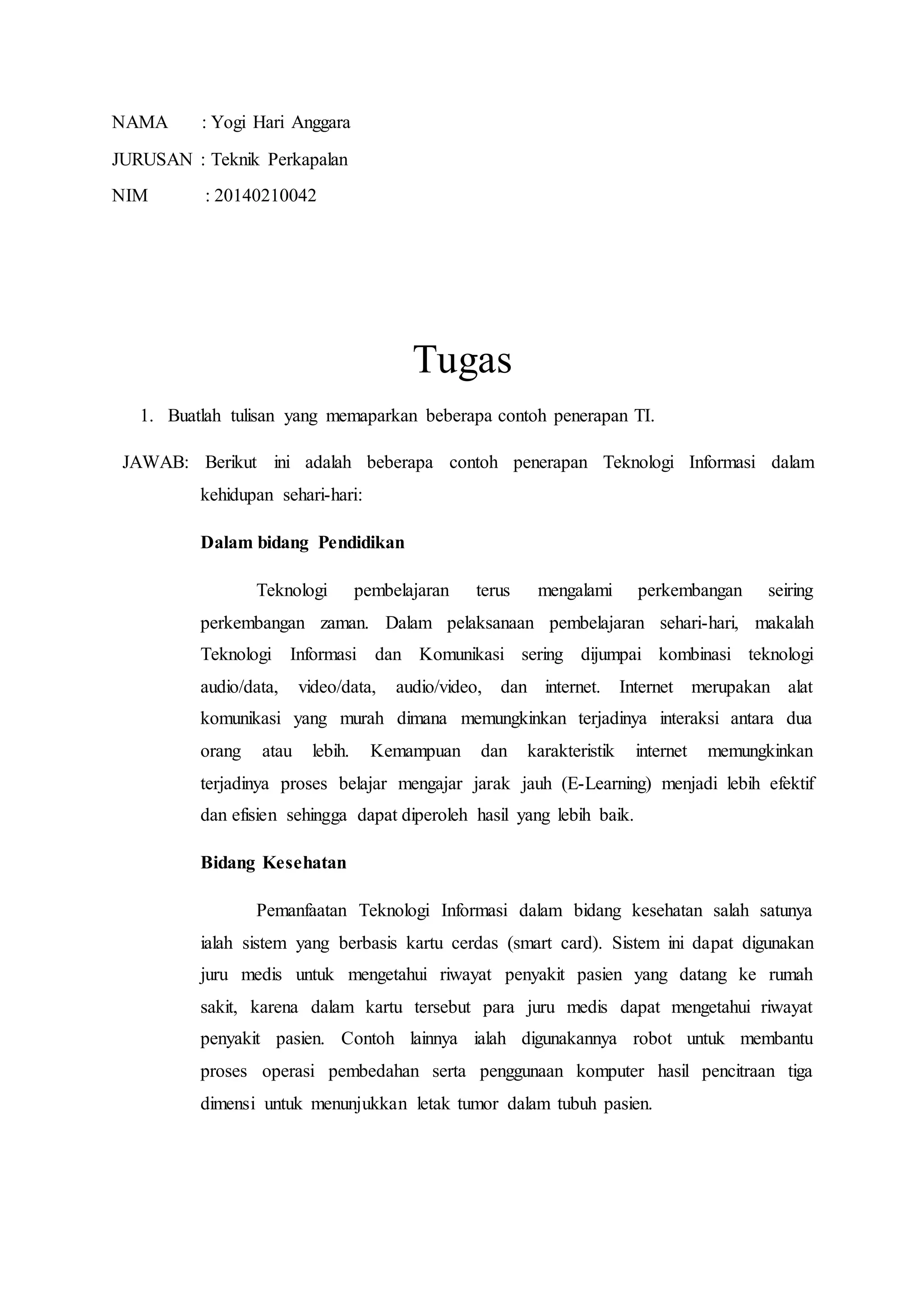 Tugas TI 1 SIAP | PDF