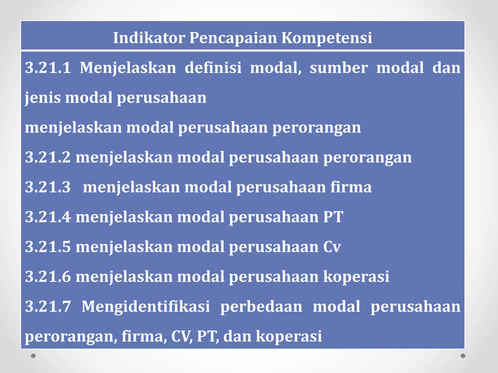 Modal Perusahaan (perusahaan perseorangan, Firma, PT, Cv dan Koperasi ...