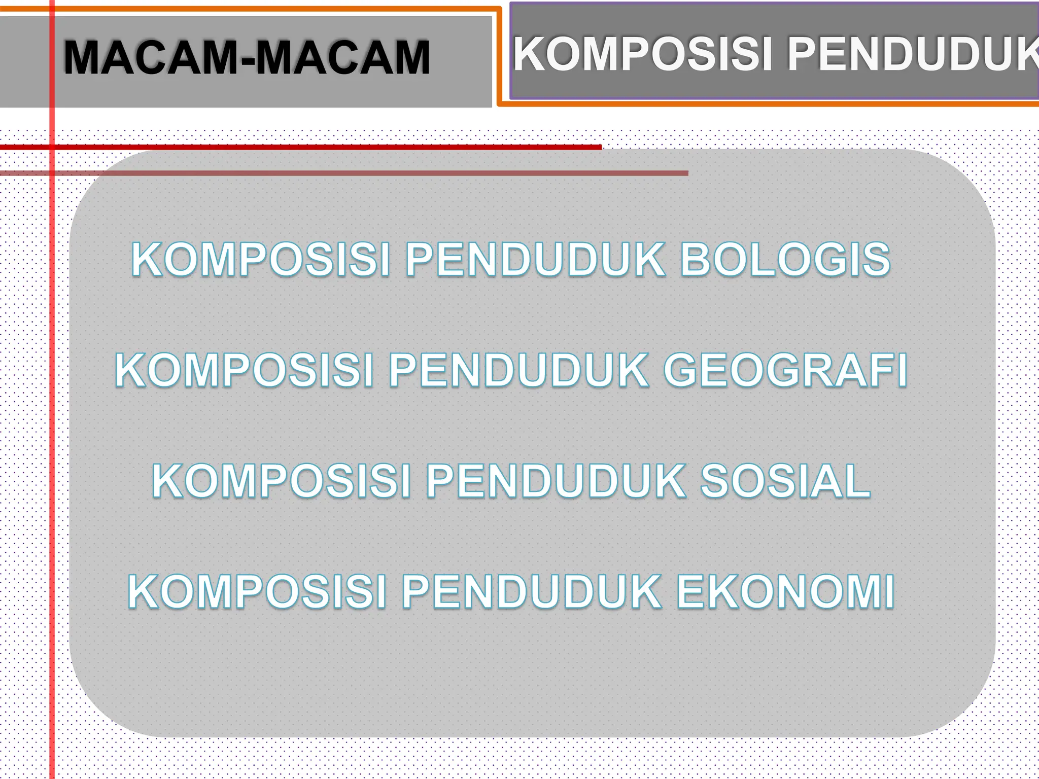 Komposisi Penduduk dalam Identifikasi Awal PWK | PPT