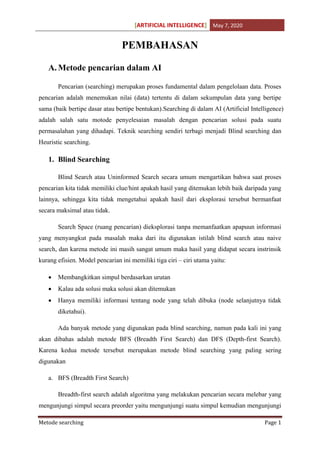 Tugas2 -metode searching ai | PDF