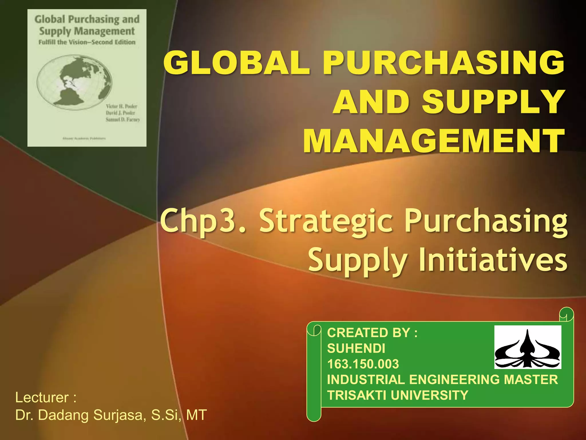Strategic Purchasing Supply Initiatives | PPTX