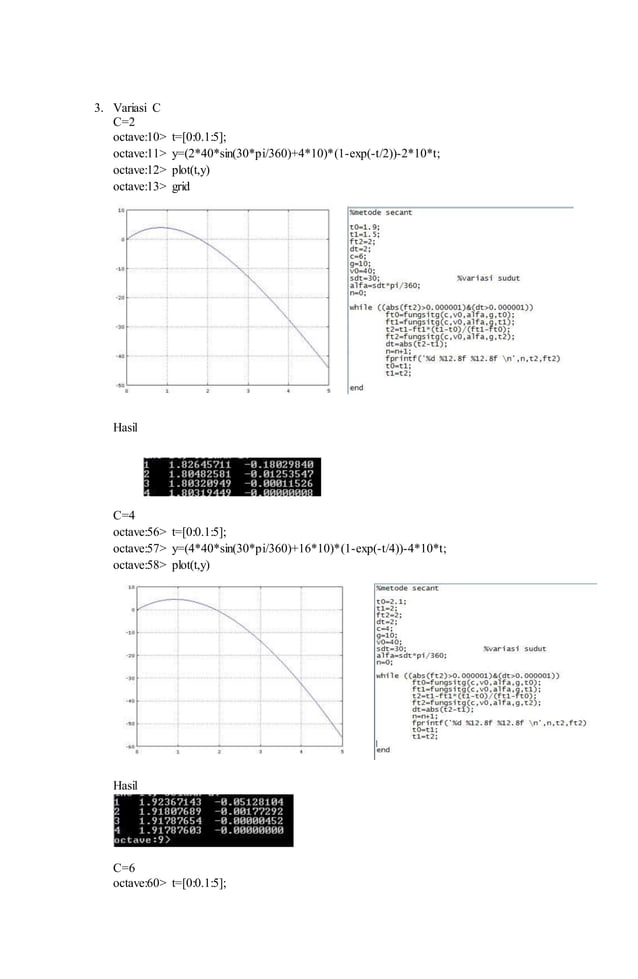 latihan Analisis Numerik dengan metode secant | PDF