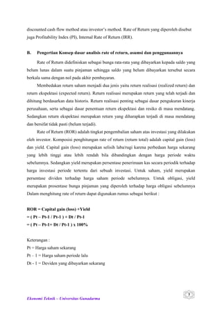 Tugas 2 analisis rate of return ekonomi teknik irwan zulkifli_teknik ...