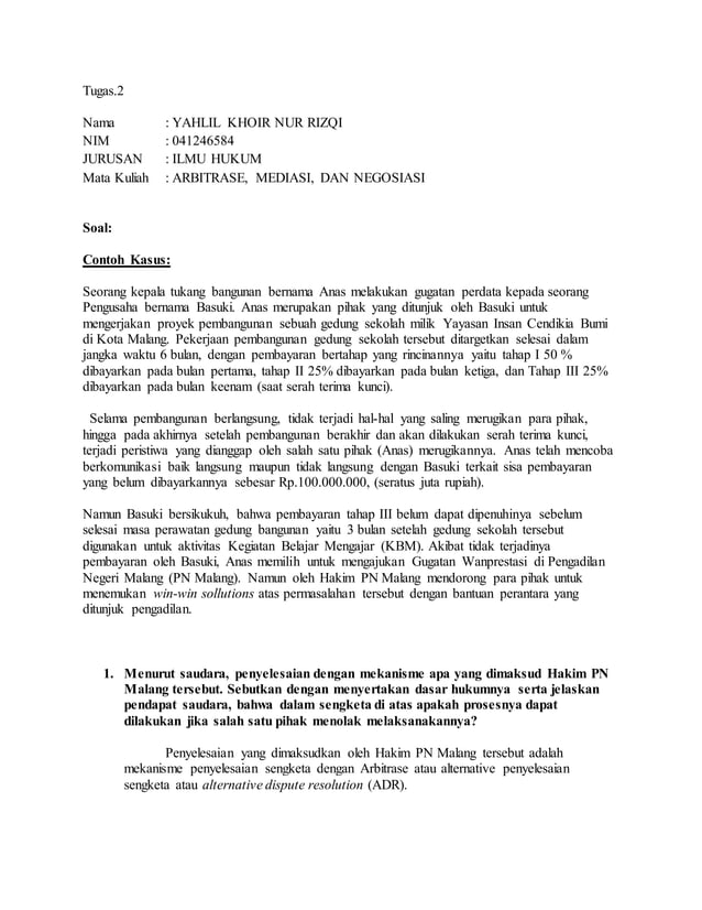 Tugas 2 Arbitrase Mediasi.docx