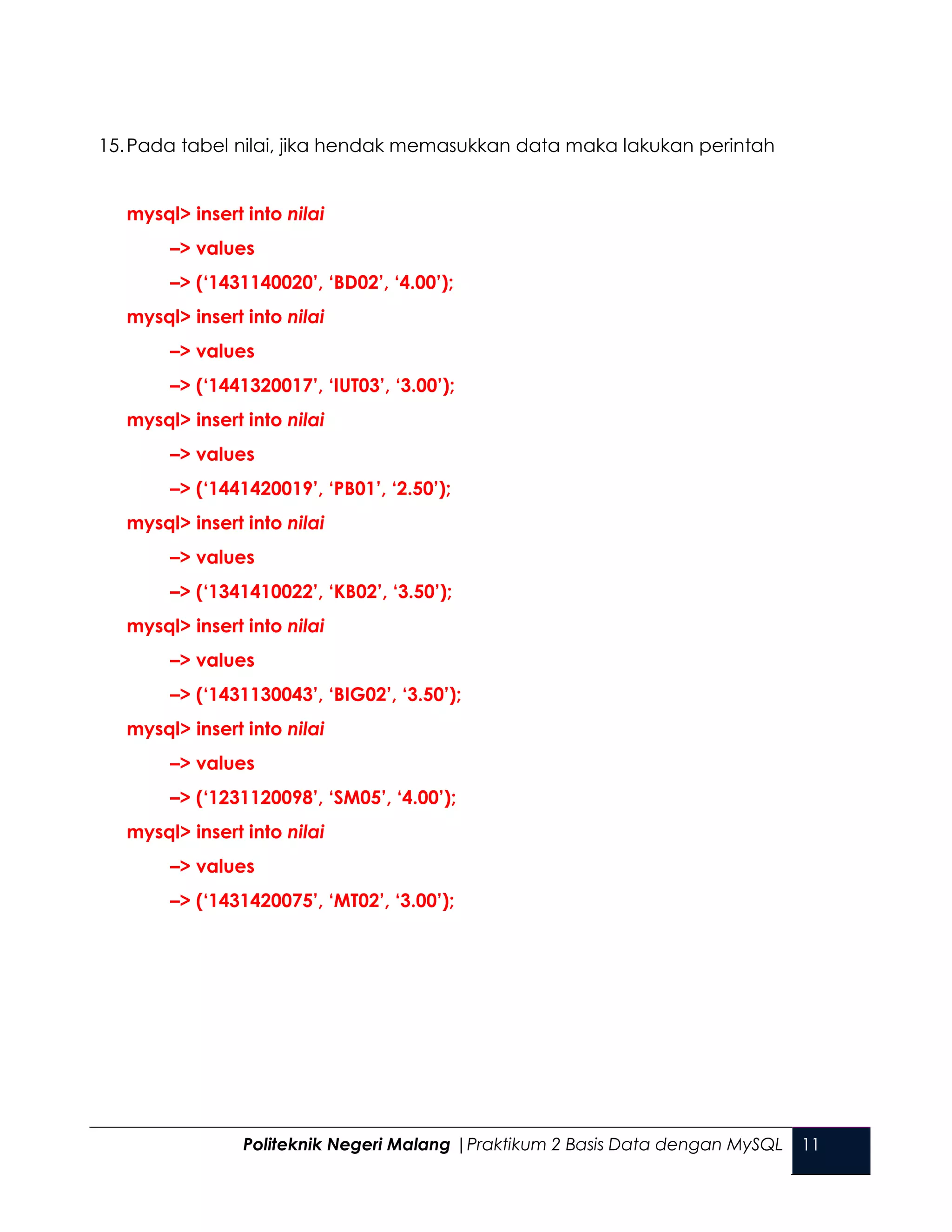 Basis Data dengan MySQL | PDF
