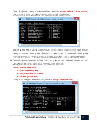 Basis Data dengan MySQL | PDF
