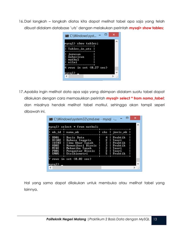 Basis Data dengan MySQL | PDF