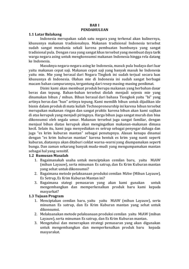 Tugas 2 bisnis plan | PDF