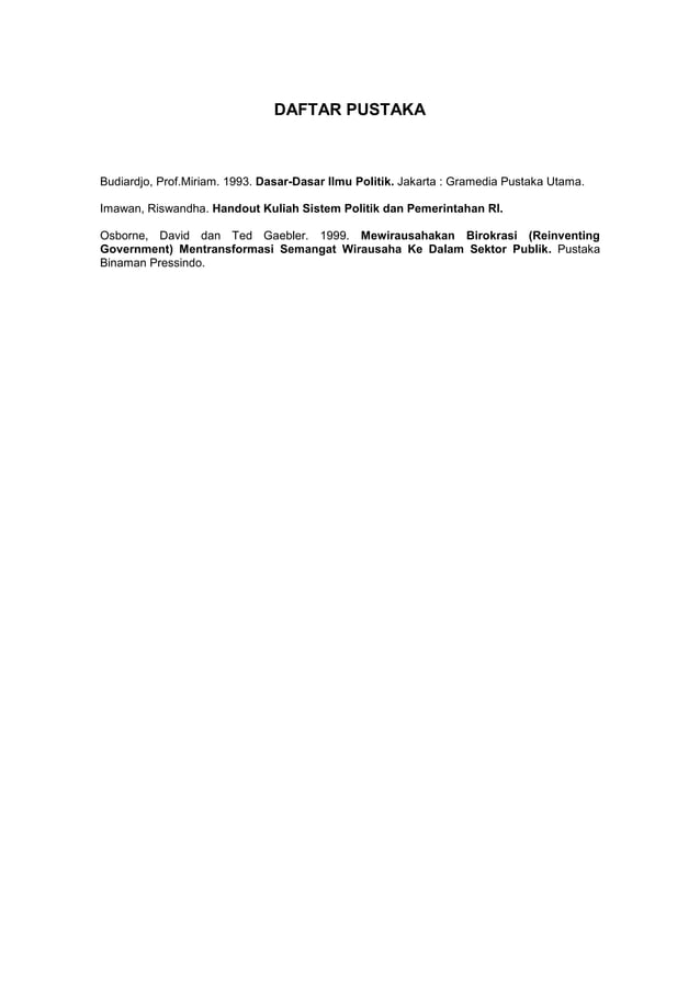 Konsep Reinventing Government Kelompok 1 | PDF