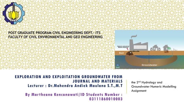 Exploration and Exploitation Groundwater From Journal and Materials ...