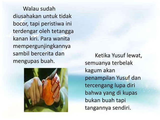 Contoh Kisah Keteladanan Nabi Yusuf AS | PPTX
