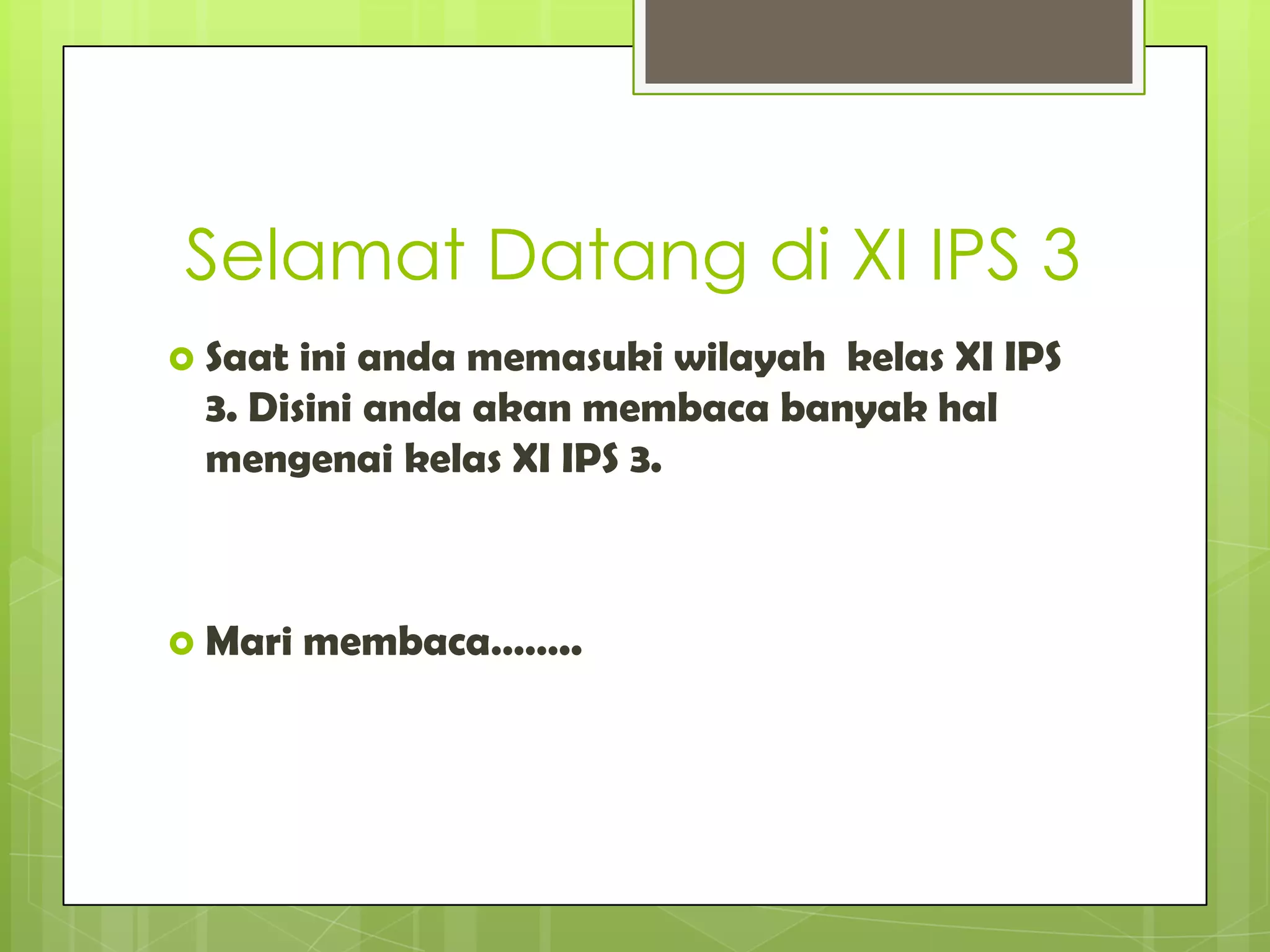 Tugas 2(profil kelas s3) | PPTX