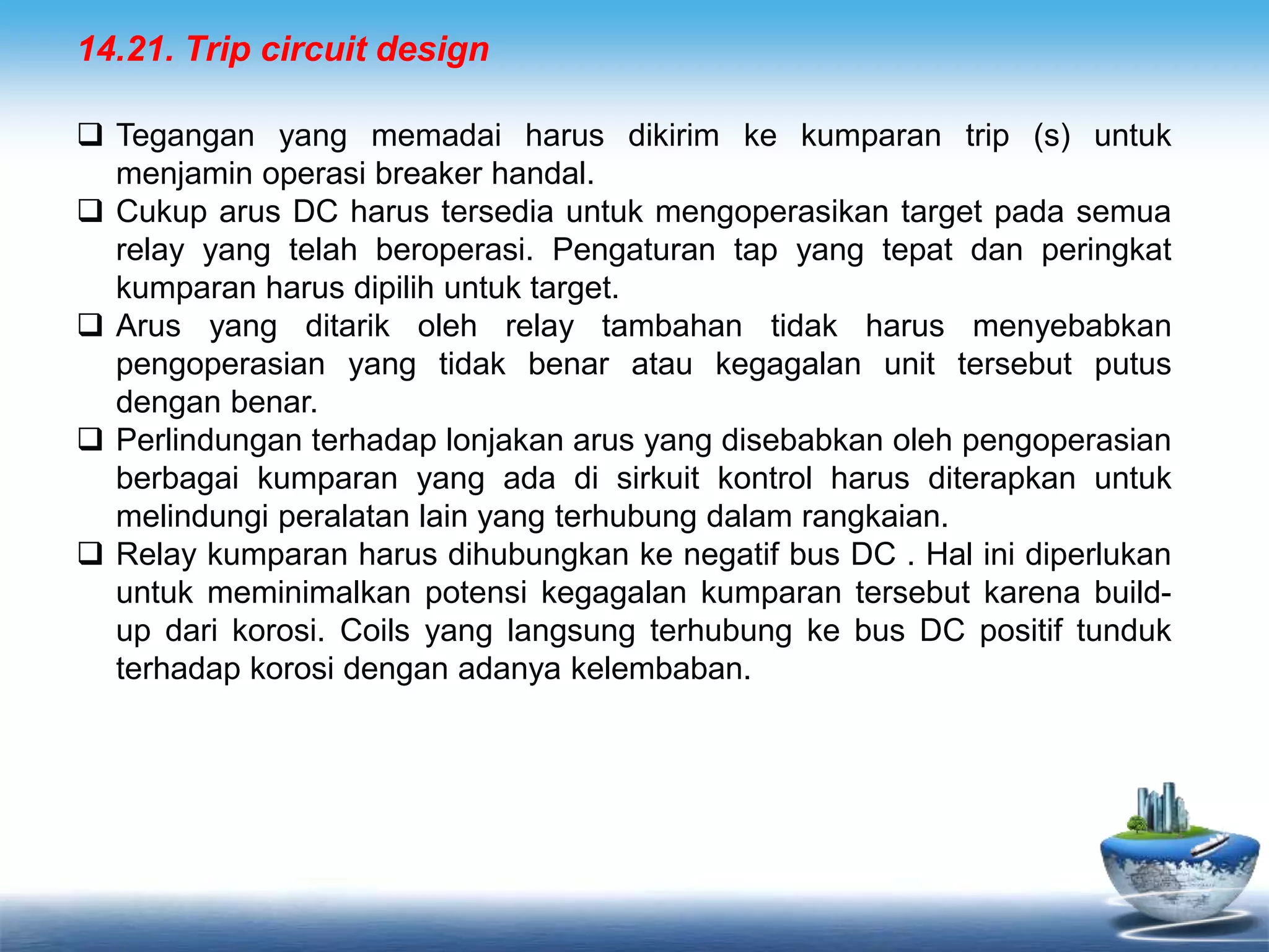 protektive relay “Stability, Reclosing, Load Shedding, and Trip Circuit ...
