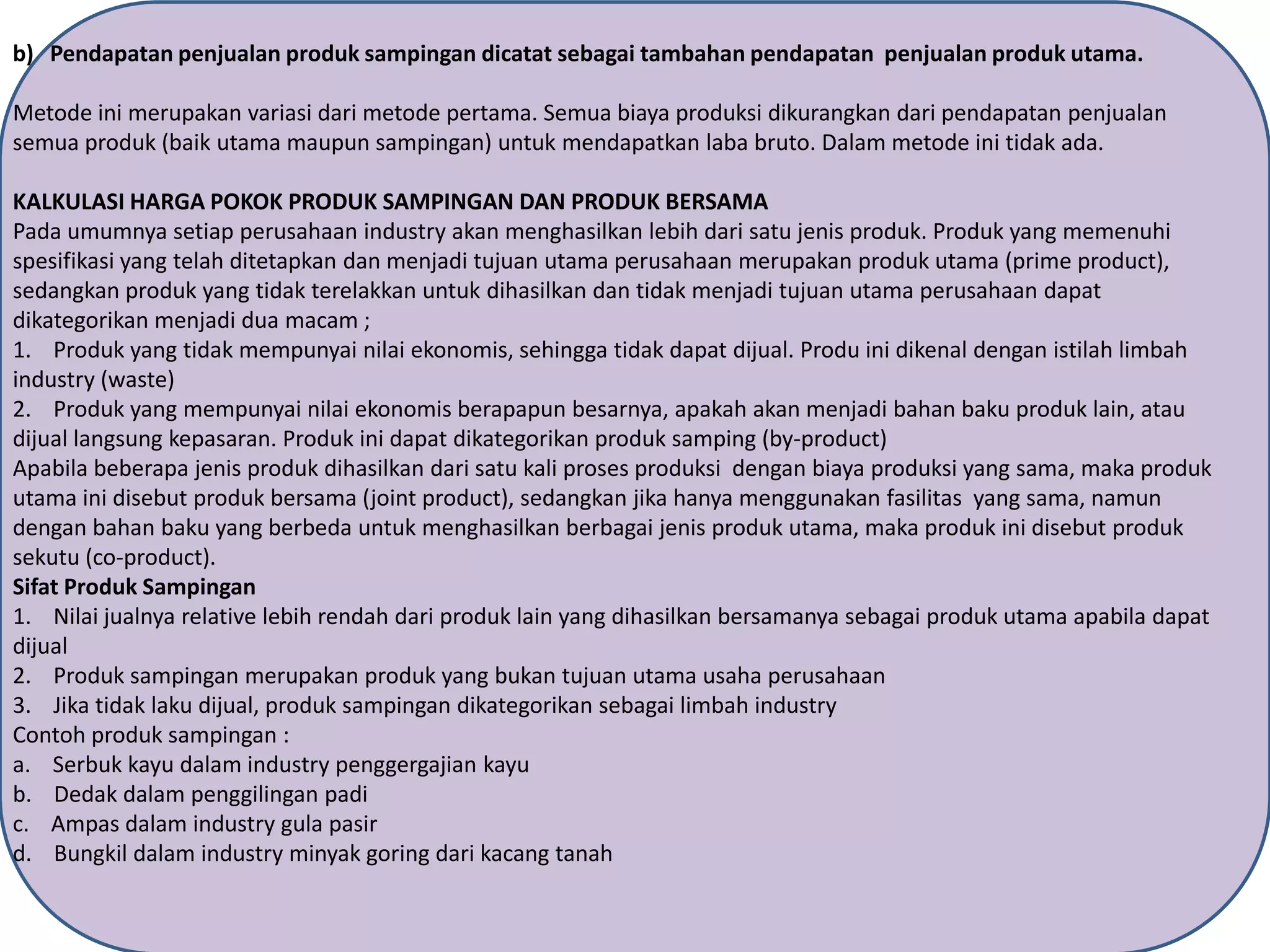 Tugas 3 produk bersama dan produk sampingan | PPTX