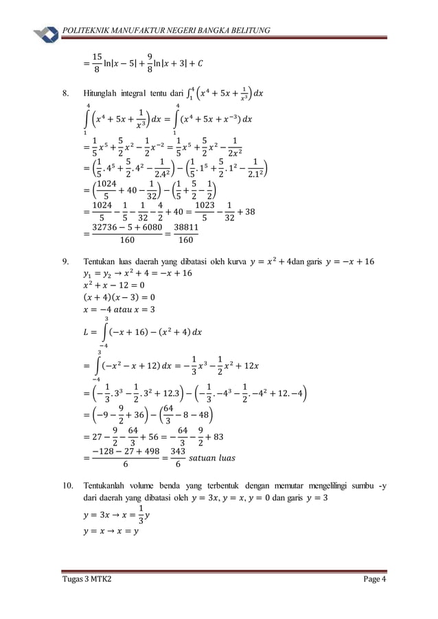 Tugas Matematika 3 | PDF
