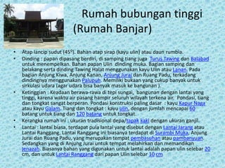 Kenyamanan termal dan iklim di Rumah Banjar | PPTX