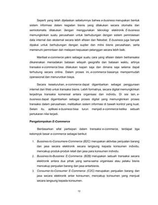 PENGGUNAAN TEKNOLOGI INFORMASI PADA E-BUSINESS | PDF
