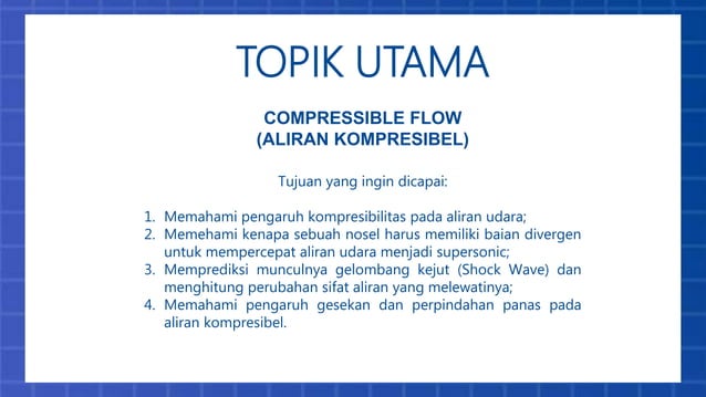Compressible Flow | PPTX