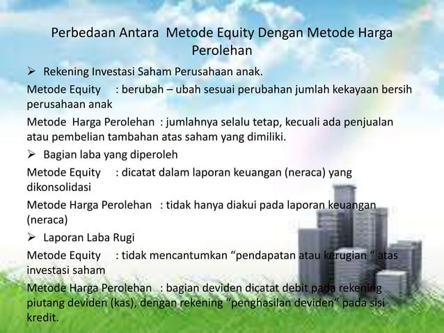 Akuntansi keuangan lanjutan 2 (metode harga perolehan) | PPTX