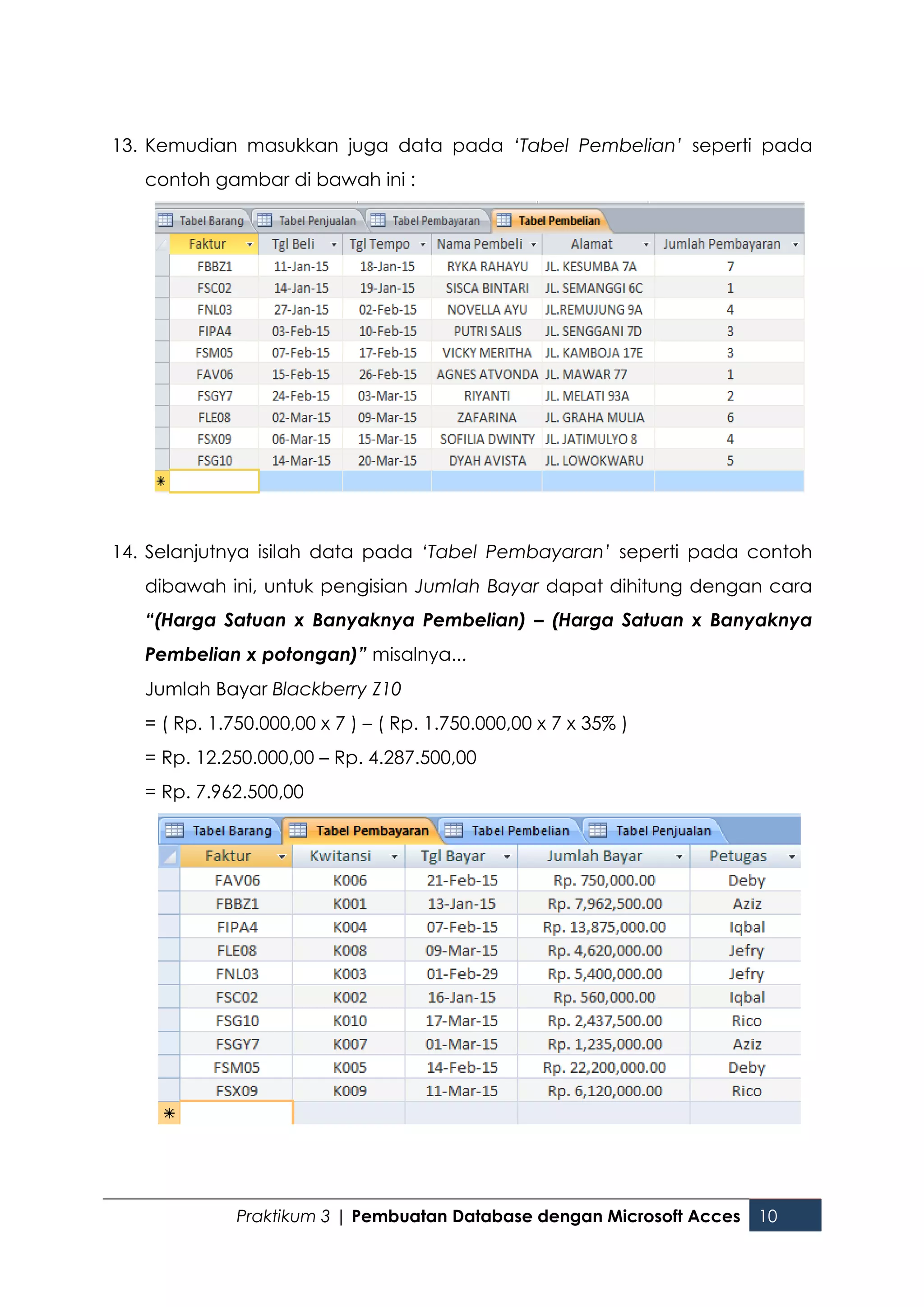 Membuat Database dengan Microsoft Acces | PDF