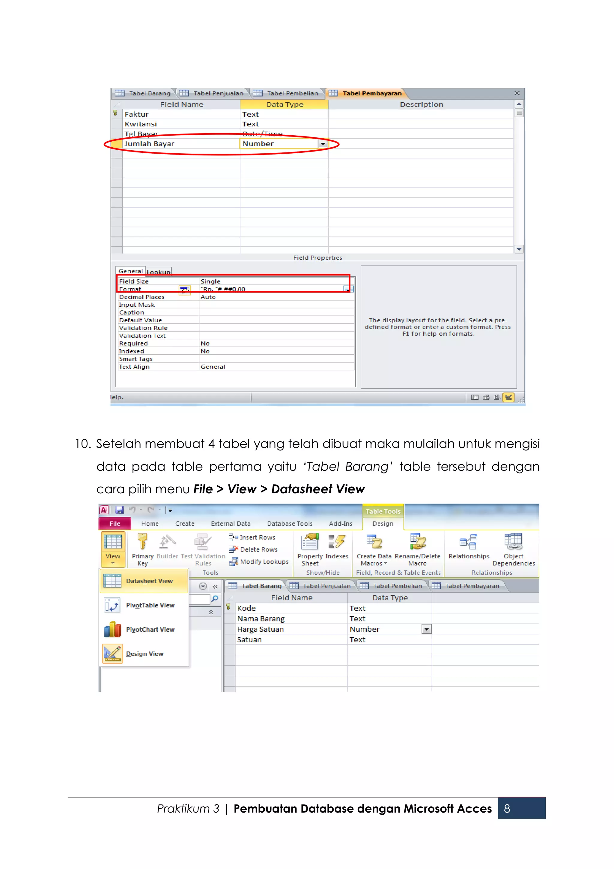 Membuat Database dengan Microsoft Acces | PDF