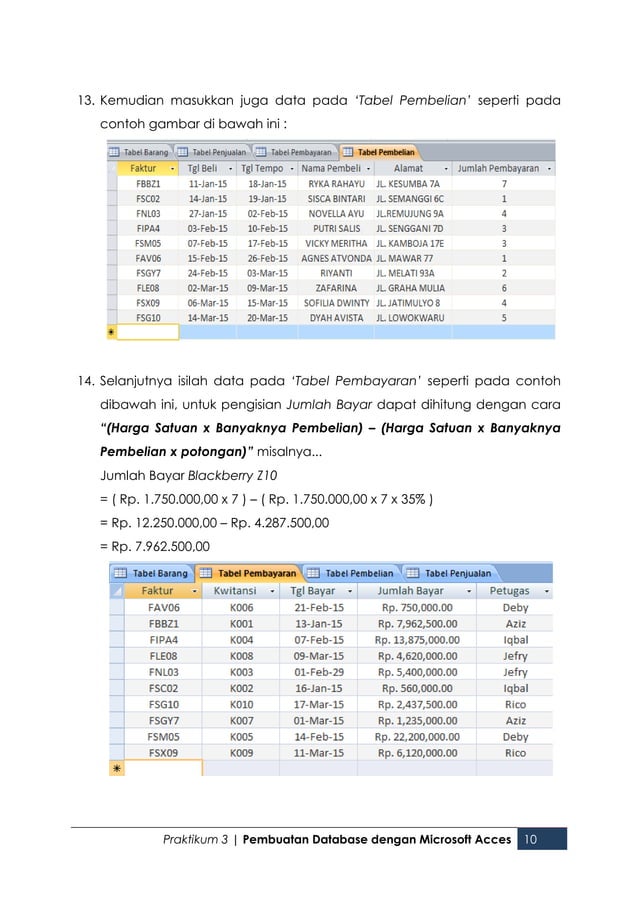 Membuat Database dengan Microsoft Acces | PDF