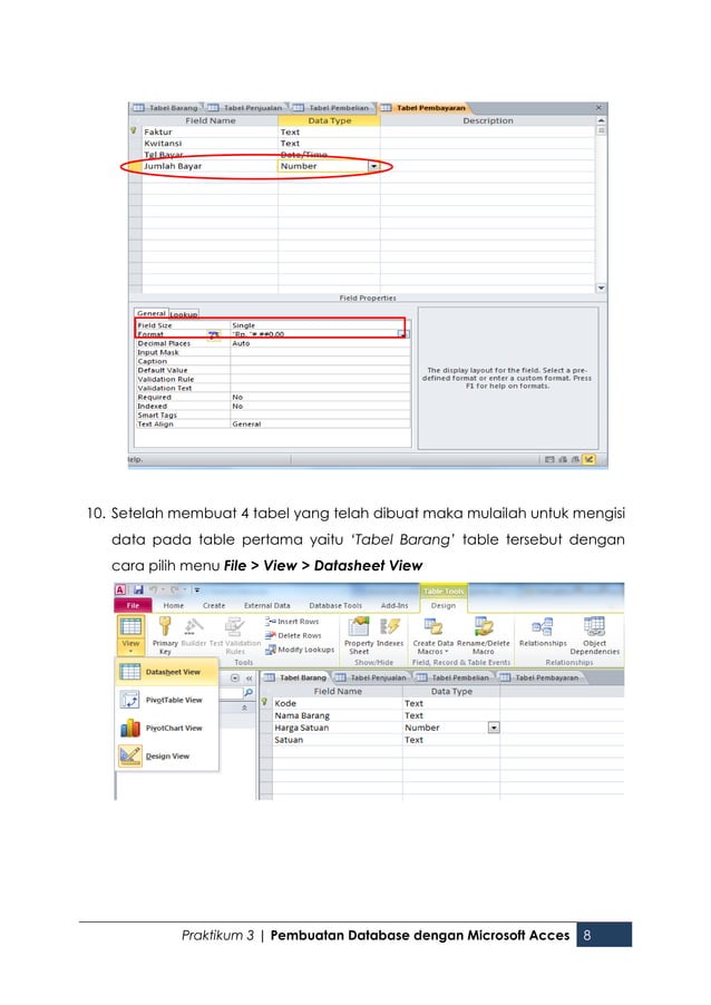 Membuat Database dengan Microsoft Acces | PDF