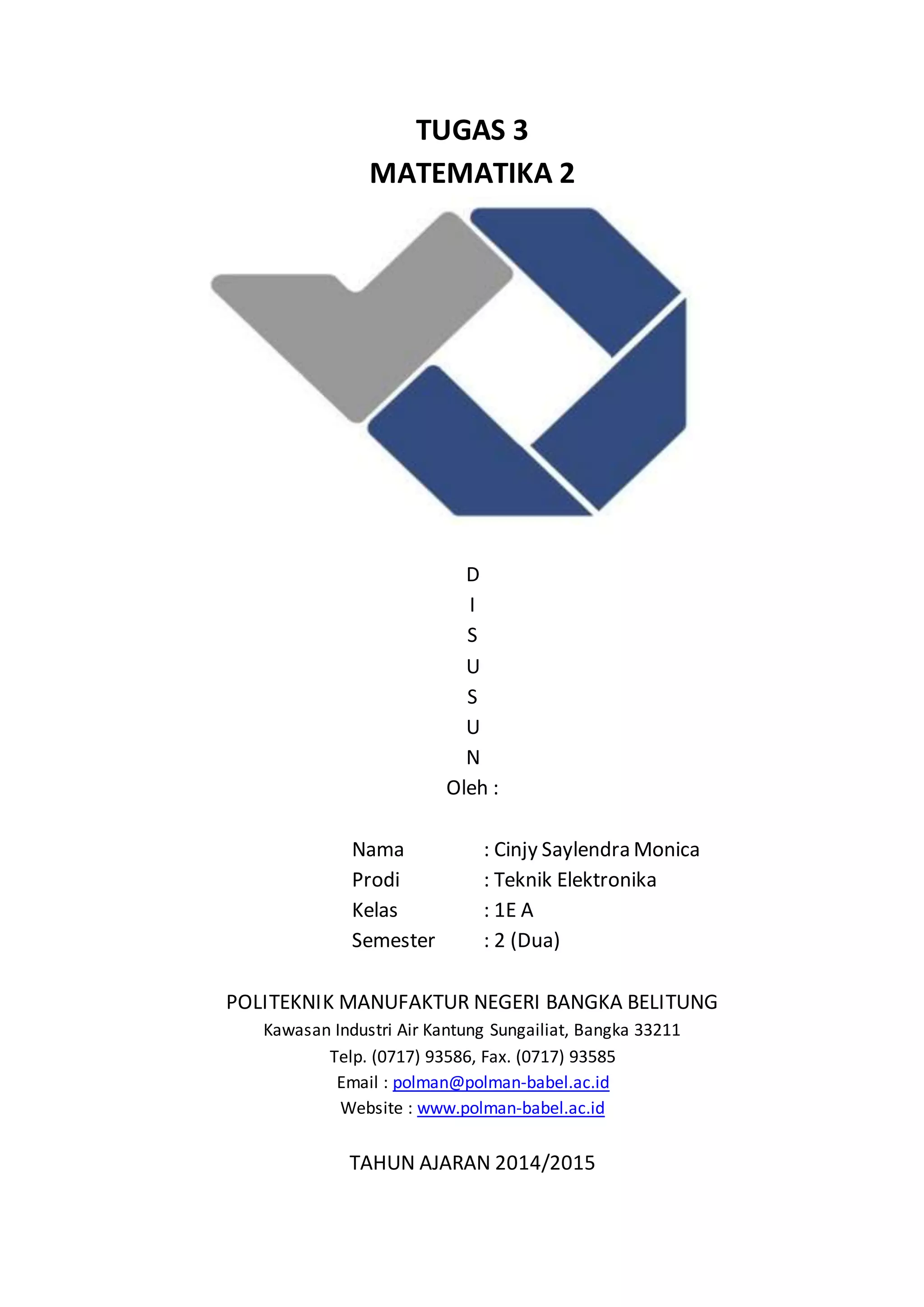 Tugas 3 Matematika | PDF