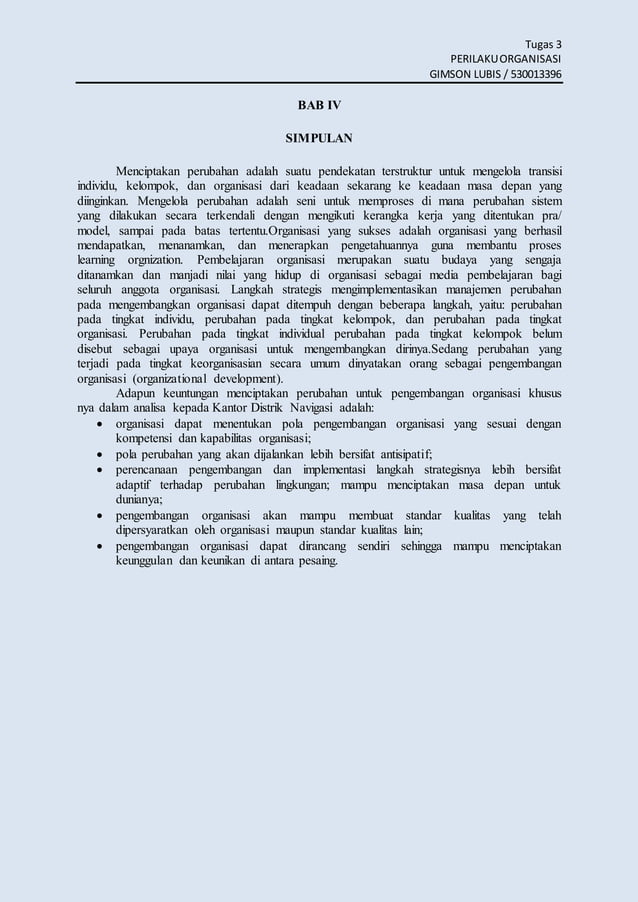 Tugas 3 gimson lubis perilaku organisasi | PDF