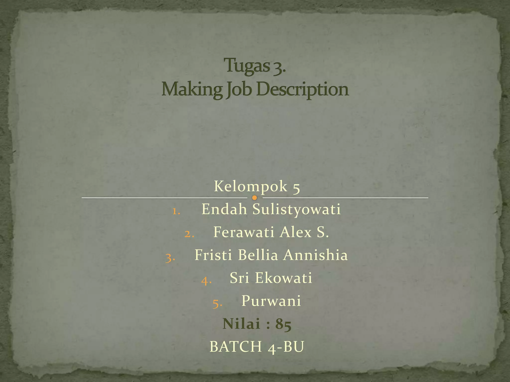 Tugas 3 kelompok 5 | PPTX