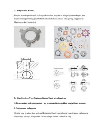 makalah Ring “PENGGUNAAN RING DI BERBAGAI KONSTRUKSI MESIN DAN ...