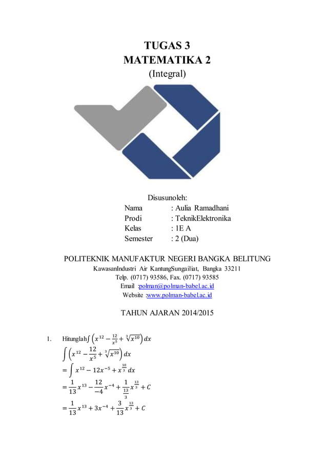 Tugas 3 MTK2 | PDF