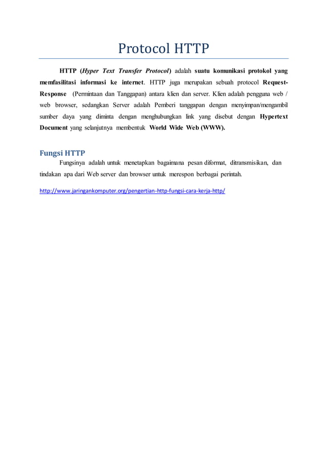 Tugas 3 Rangkuman Protocol DNS, FTP, HTTP, dan SMTP | DOCX