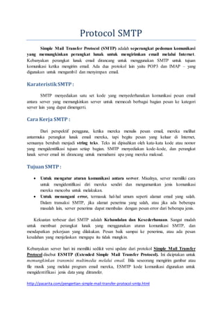 Tugas 3 Rangkuman Protocol DNS, FTP, HTTP, dan SMTP | DOCX