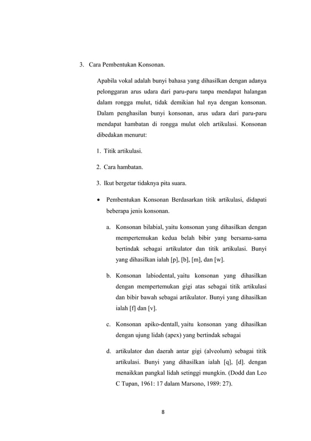 makalah mengenai cara pembentukan fonem | PDF