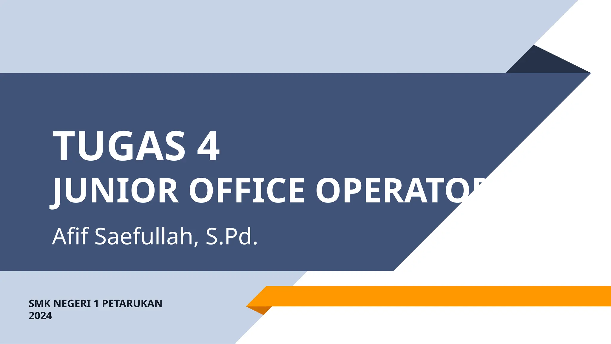 tugas junior office operator sebagai panduan office operator | PPTX