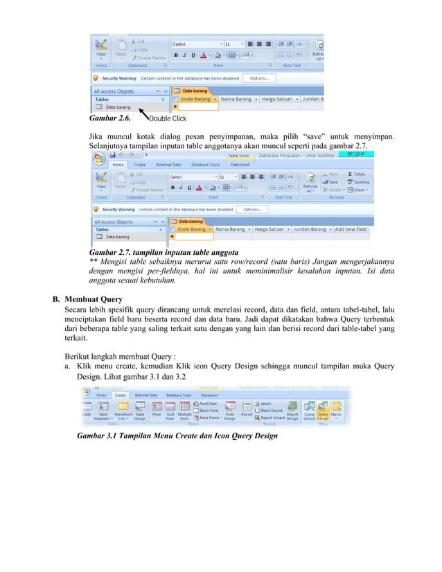 Langkah-langkah membuat program database | PDF