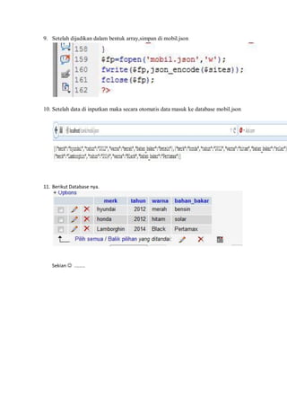 Tugas 4 api "studi kasus data mobil " | PDF