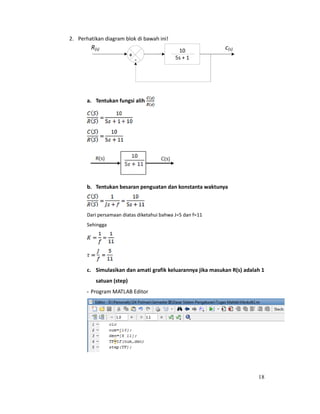 Dasar Sistem Pengaturan-Matlab | PDF