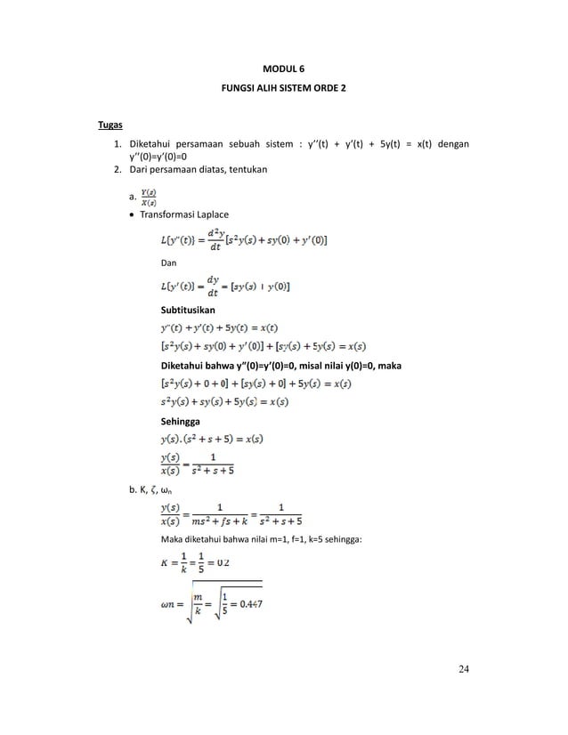 Dasar Sistem Pengaturan-Matlab | PDF