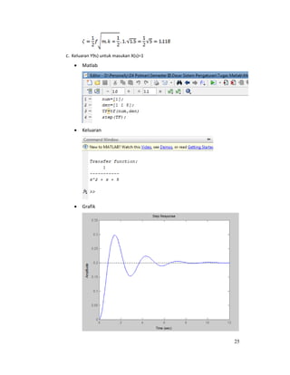 Dasar Sistem Pengaturan-Matlab | PDF