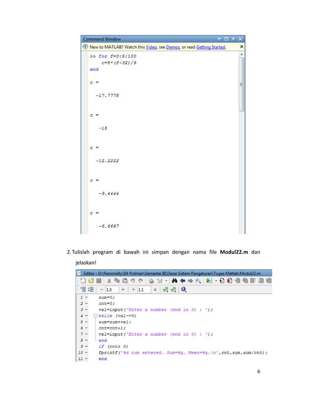 Dasar Sistem Pengaturan-Matlab | PDF