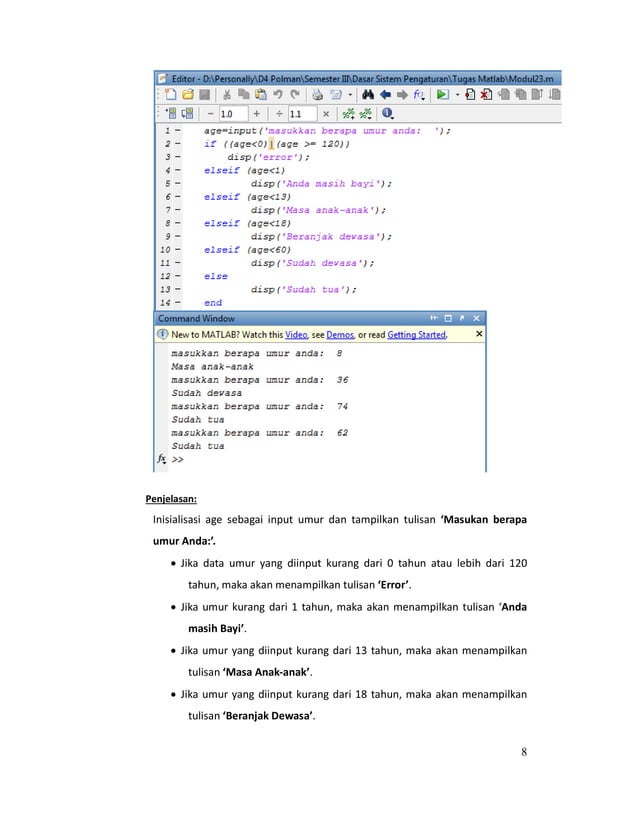 Dasar Sistem Pengaturan-Matlab | PDF