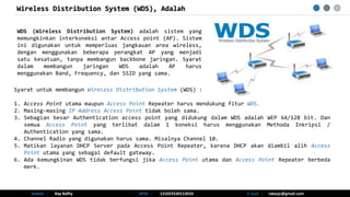 IMPLEMENTASI WDS DALAM MIKROTIK | PPTX