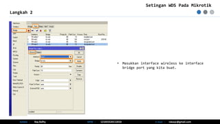IMPLEMENTASI WDS DALAM MIKROTIK | PPTX