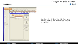 IMPLEMENTASI WDS DALAM MIKROTIK | PPTX